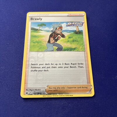 Brawly Reverse Holo Uncommon Pokemon Card 131/198 Chilling Reign | eBay