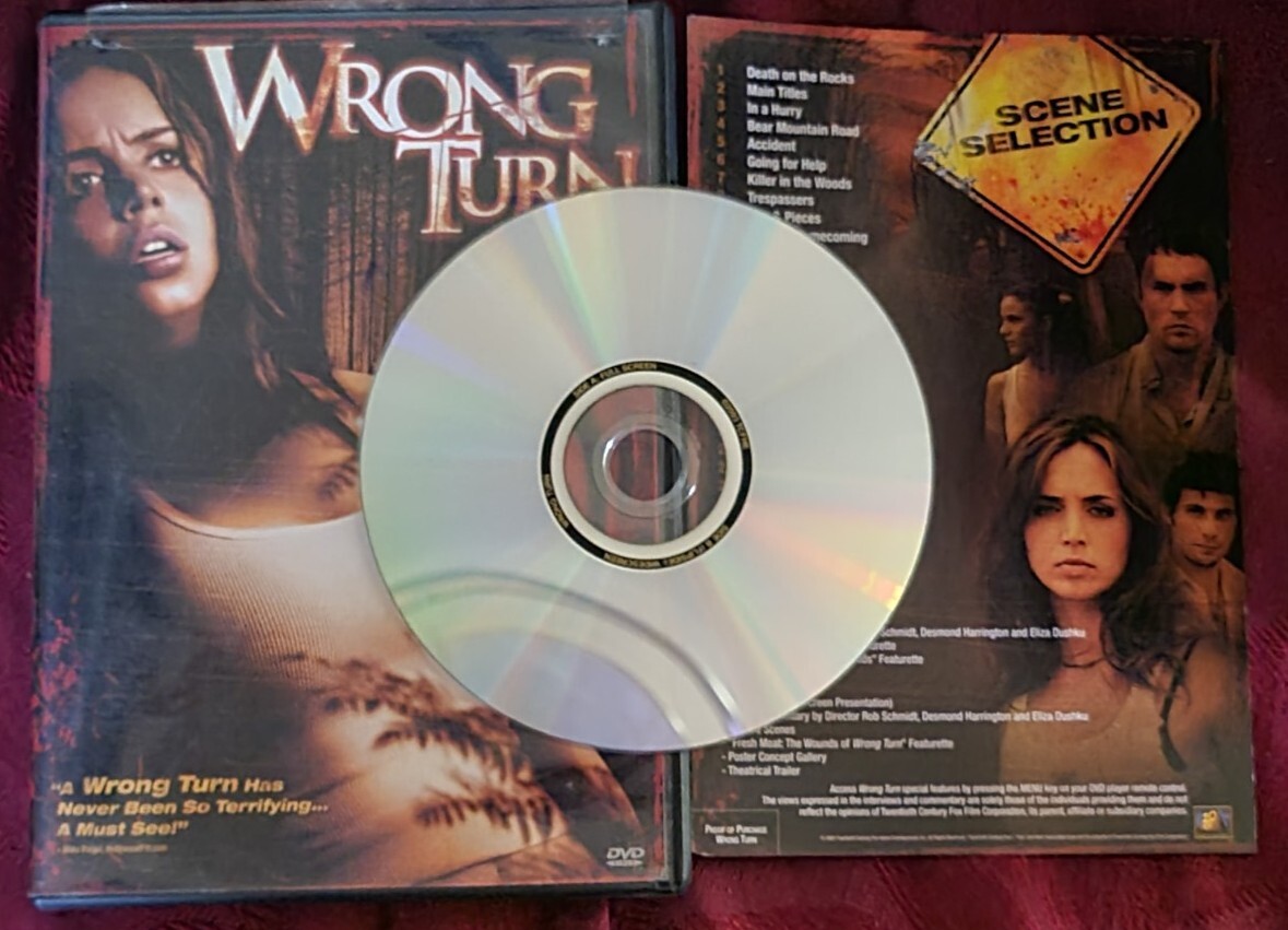 Wrong Turn DVD (2003) USED Very Good Condition Eliza Dushku Jeremy ...