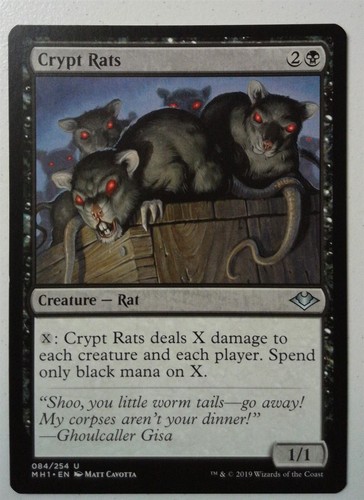 Crypt Rats *Uncommon* Magic MtG x1 Modern Horizons | eBay