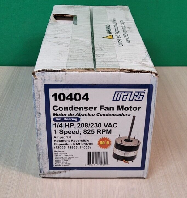 Mars 1/4hp 208-230v 825rpm Condenser Motor 10404 for sale online | eBay