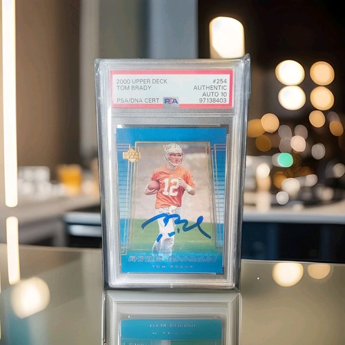 2000 Upper Deck Tom Brady Rookie Auto Card #254 PSA DNA Patriots ...