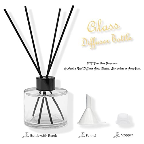 4PCS Fragrance Glass Diffuser Bottles, Refillable Diffuser Bottles with ...