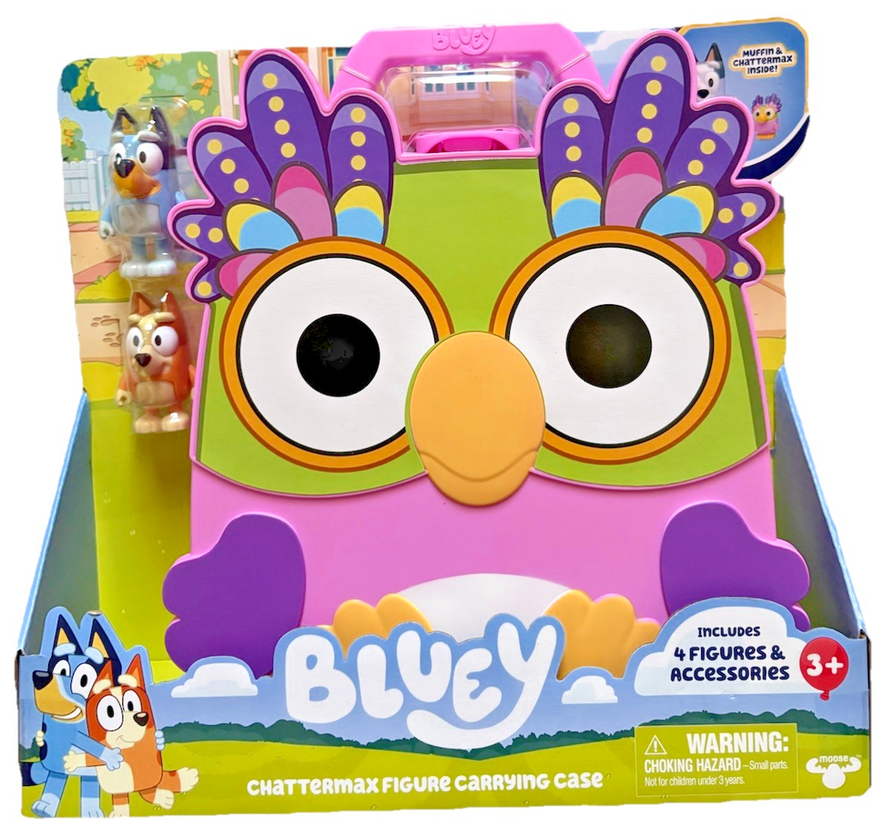 Bluey Chattermax Figure Carrying Case 4 Figures Muffin, Chattermax ...