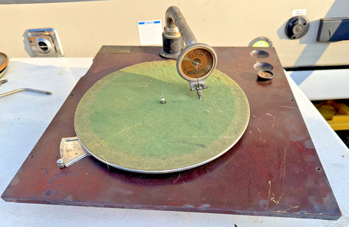 Vintage Pathe Phonograph Parts, Platter, Reproducer, Partial Motor ...