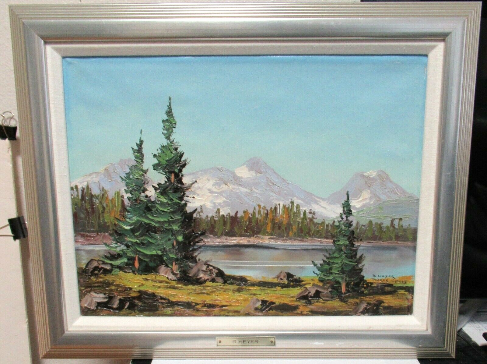 ROBERT HEYER HAYES "THREE SISTERS" ORIGINAL OIL ON CANVAS LANDSCAPE ...