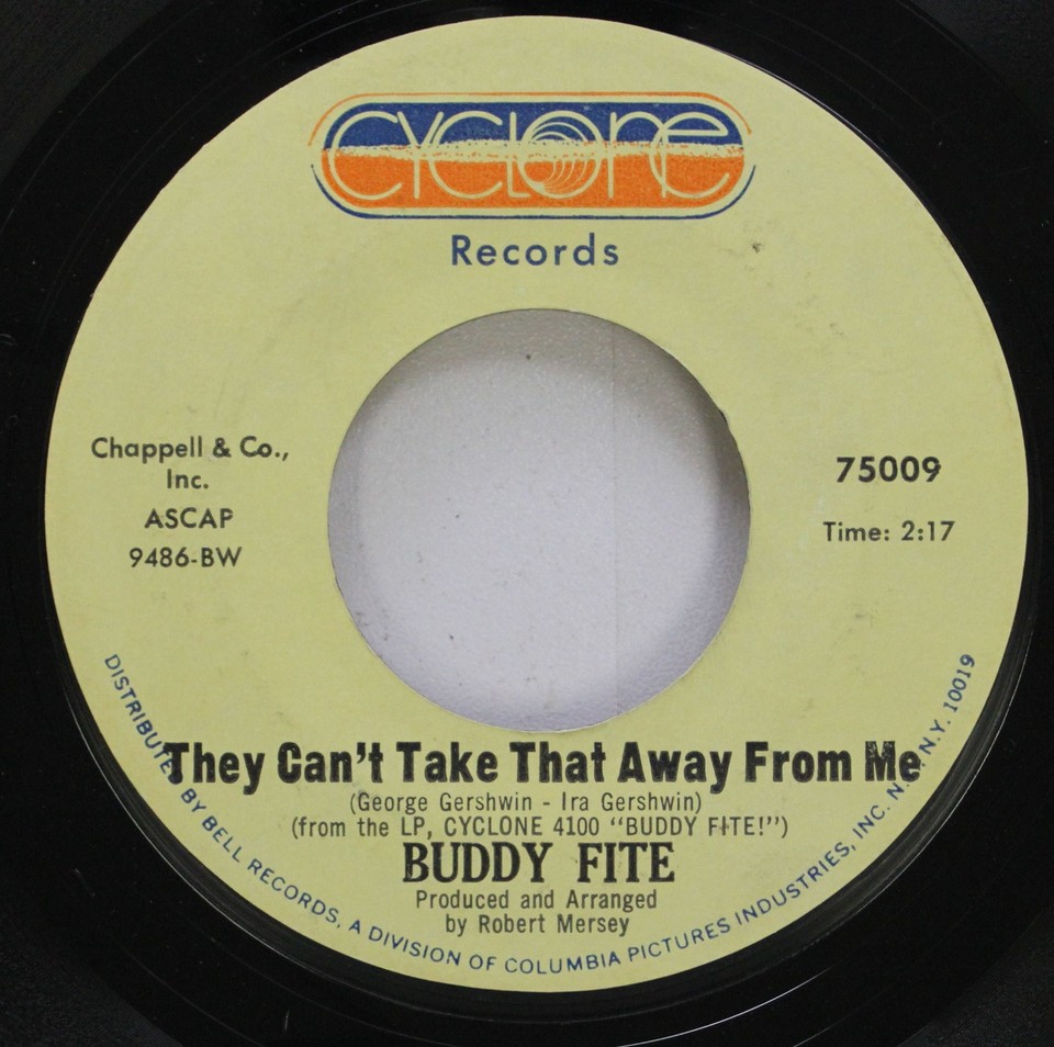 Jazz Nm! 45 Buddy Fite - So Rare / They Can'T Take That Away From Me On ...