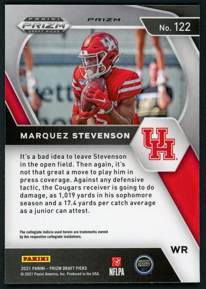 2021 Green Silver Marquez Stevenson Rookie Houston Cougars #122 ...
