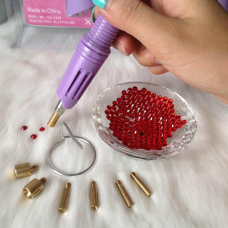 Heat Iron-on Wand Heat-fix Rhinestone Crystal Heater Tool Applicator ...