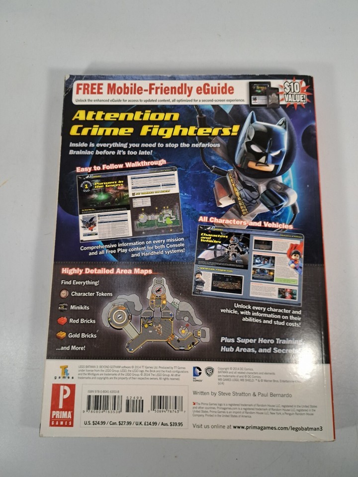 Lego Batman 3: Beyond Gotham Official Prima Game Guide | eBay