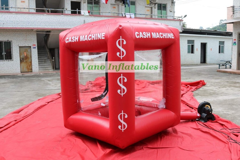 6.5x6.5x8.2ft Inflatable Money Grab Machine Cash Catching Cube Booth ...