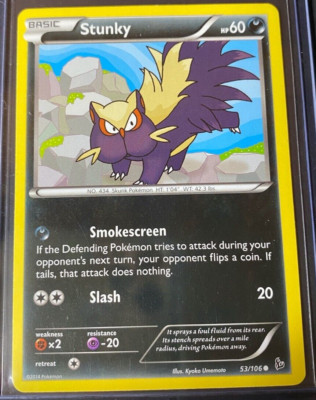 Stunky 53/106 - Common Pokemon Card - Flashfire Set (2014) LP | eBay