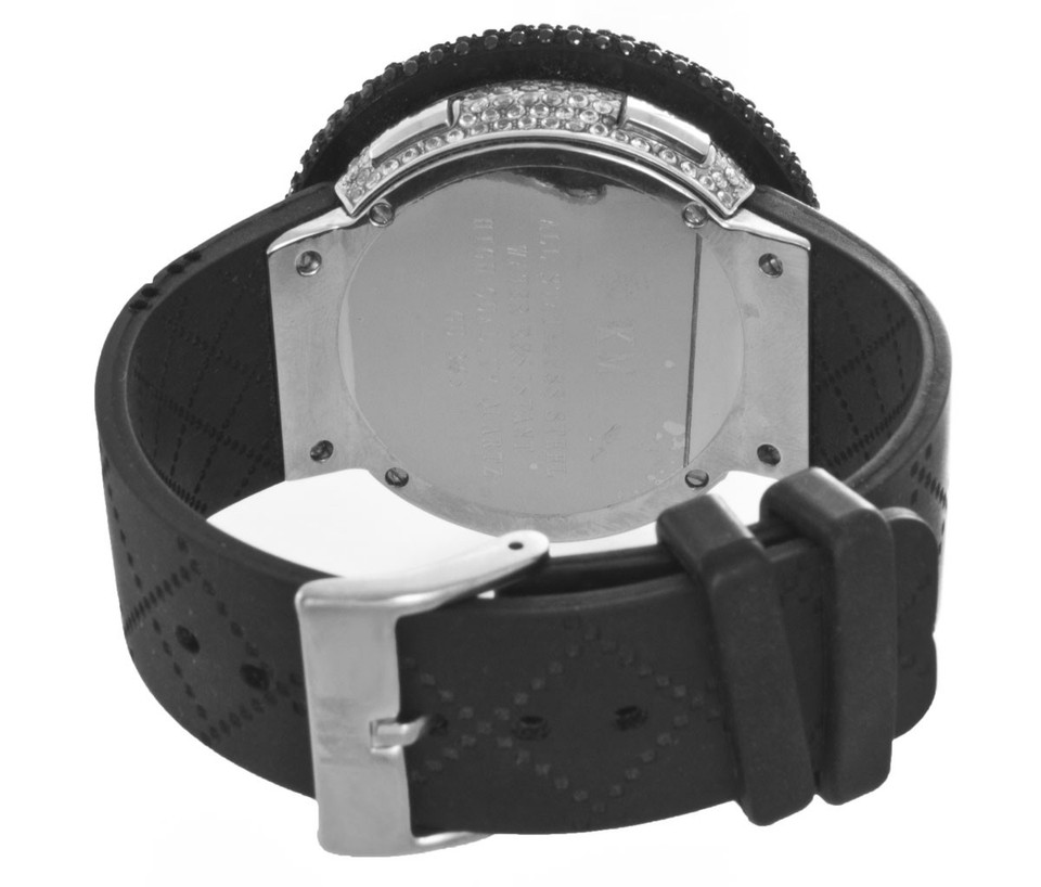 Kings Master Men's LED Display Digital Quartz Black Rubber Strap Watch ...