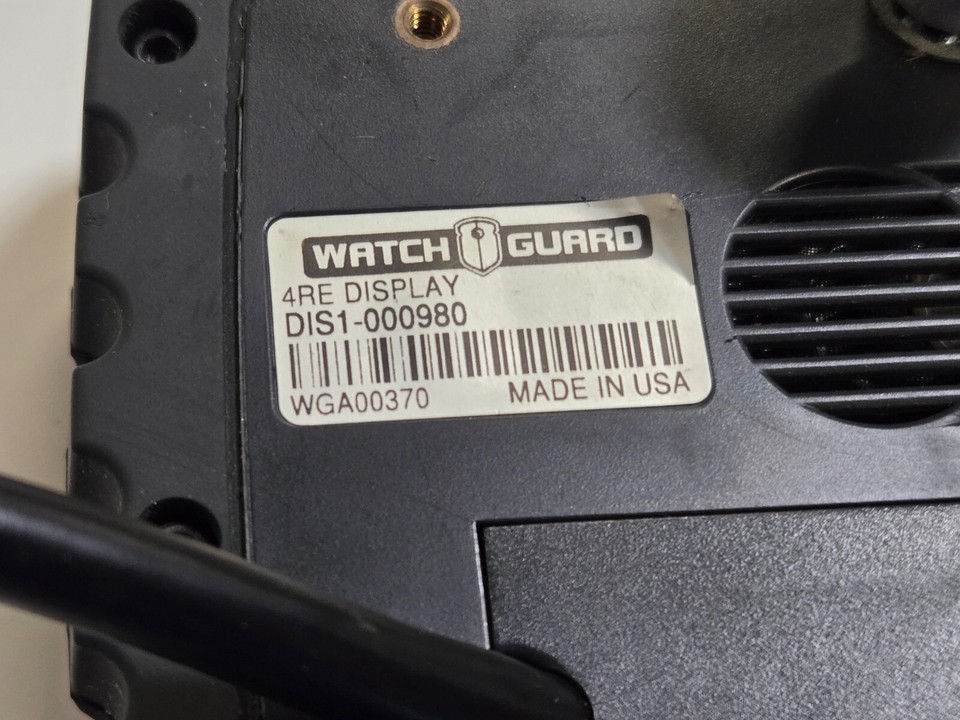 Watch Guard 4RE DVR Video System Display, Panoramic, Infrared Camera ...