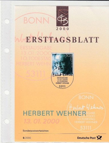 GERMANY 2000/6 FIRST DAY OF ISSUE 1 STAMP ON ERSTTAGSBLATT CARD | eBay ...