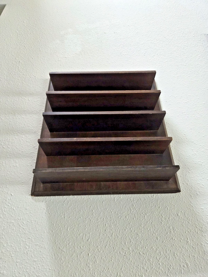 Solid Wood Wall Display Rack 5 Shelves 18.5"x16" Shot Glass Figurine ...
