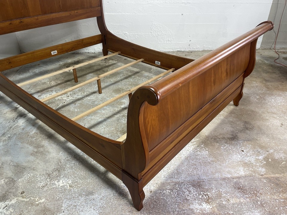 Ethan Allen Maison Collection Solid Cherry Queen Sleigh Bed | eBay