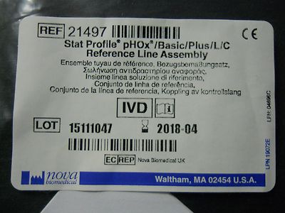 Nova Biomedical Stat Profile pHOx/Basic/Plus/L/C Reference Line ...