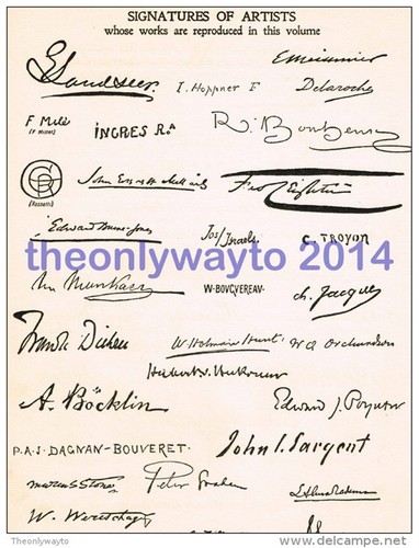 Signatures of Famous Artists (1) - Facsimiles, Book Illustration, 1902 ...
