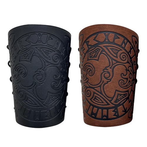 Arm Bracer Embossed Gauntlet Nordic Symbol for Larp Stage Show Fancy ...