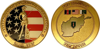 ILLINOIS NATIONAL GUARD CHALLENGE COIN: FOB Joyce / FOB Tillman, Size 2 ...