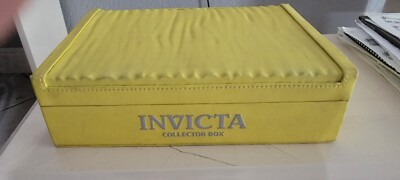 INVICTA Yellow Watch 12 Slot Storage Case Box Felt Storage Collectors ...