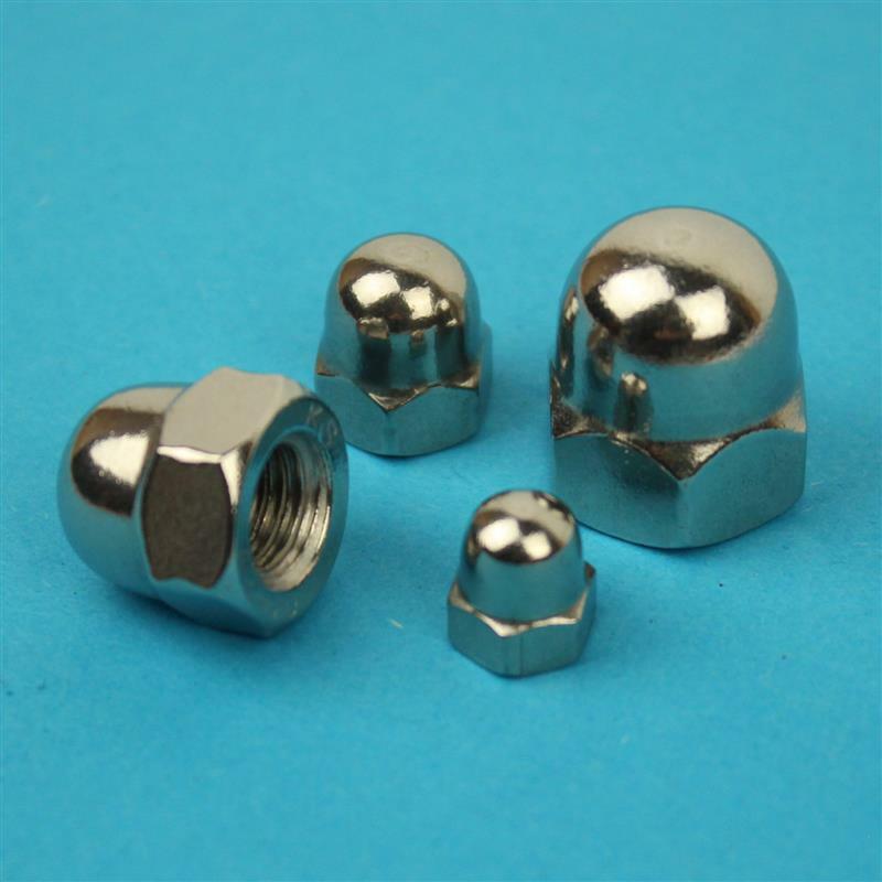 Hutmuttern Sechskant-Hutmuttern Muttern Stopmuttern Edelstahl rostfrei ...