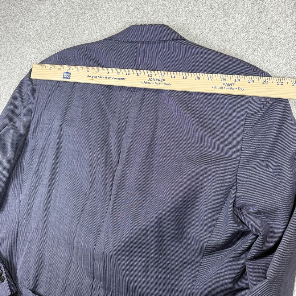Hickey Freeman Mens Blazer Linen & Wool Blend 48L Blue | eBay