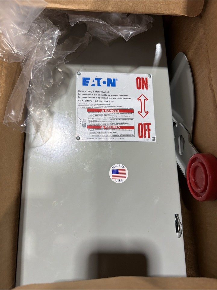 DH322FGK-EATON-HEAVY DUTY SAFETY SWITCH,3P,FUSIBLE,60A,240V,SERIES B ...