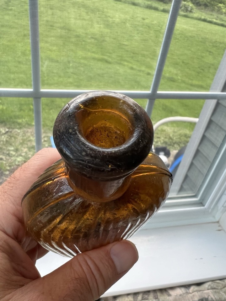 Vintage LOUISVILLE RIBBED SIDE STRAP FLASK | eBay
