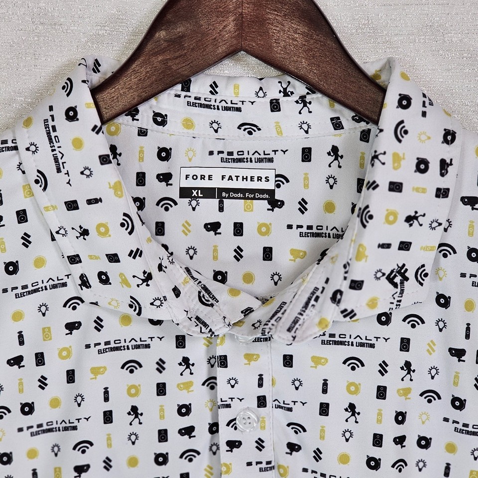 Fore Fathers Short Sleeve ButtonUp Shirt Mens XL Specality Electronics ...
