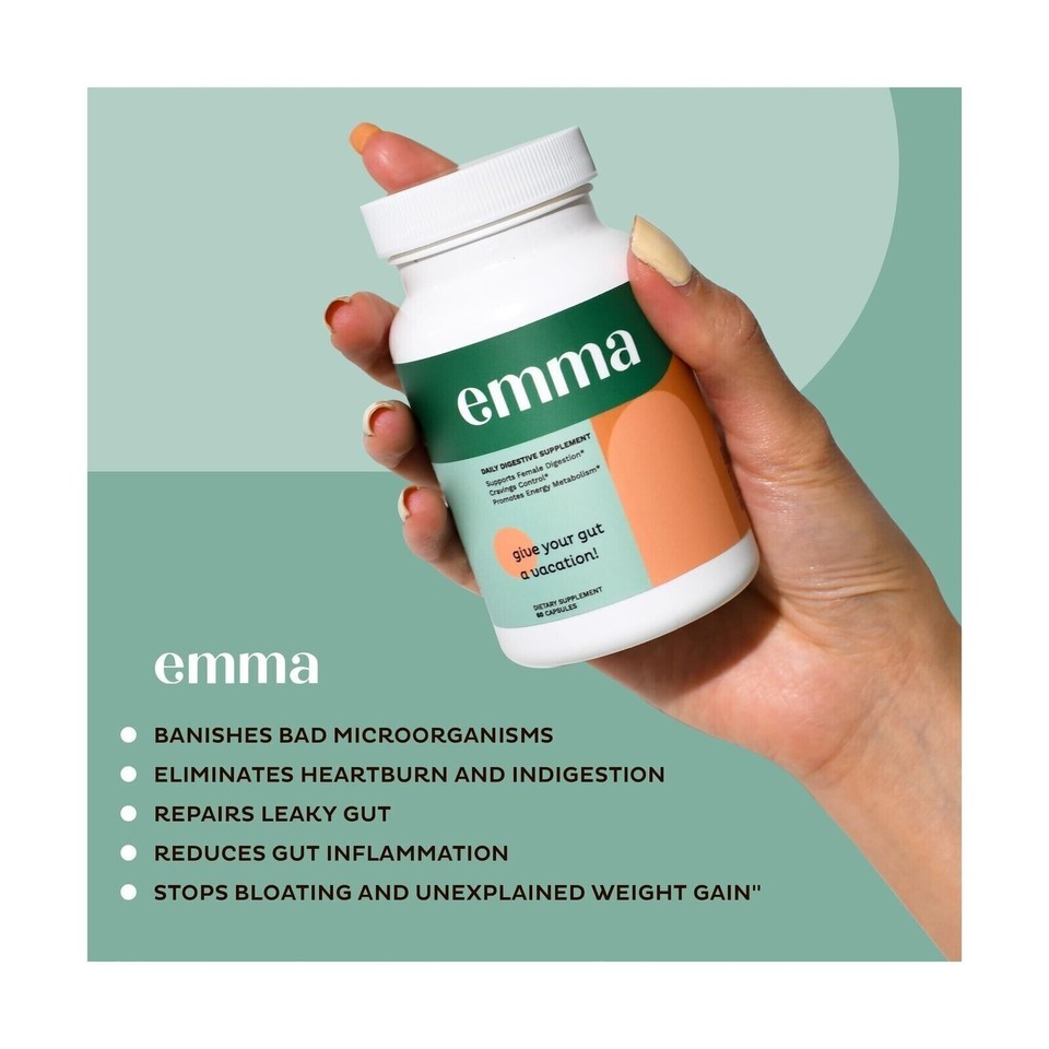 EMMA Supplement for Gut Health - Gas and Bloating Relief Constipation ...