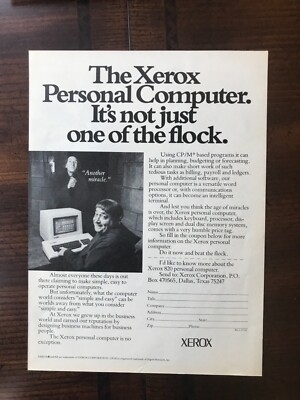 1982 vintage original print ad Xerox Personal Computer | eBay