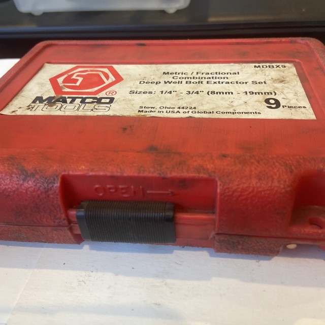 Matco Tools MDBX9 9-piece Deep Well Bolt Extractor Set for sale online ...