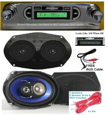 1953-1954 Chevy Bel Air Radio + Stereo Dash Speaker + 6x9's ** 630 ...