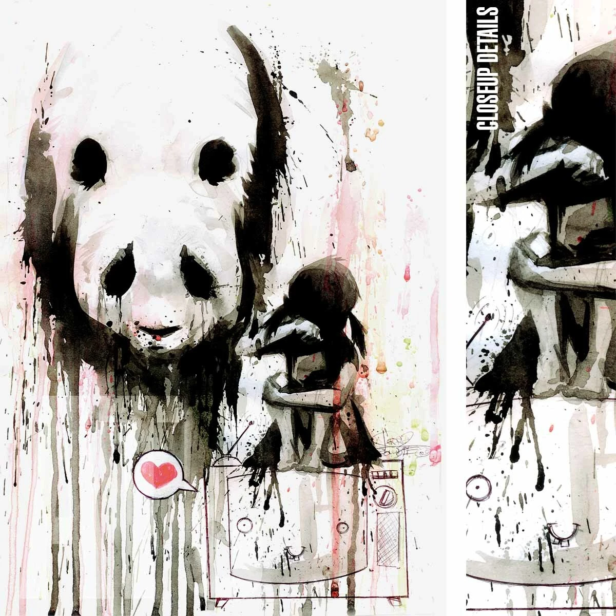 Zombie Panda Drawing