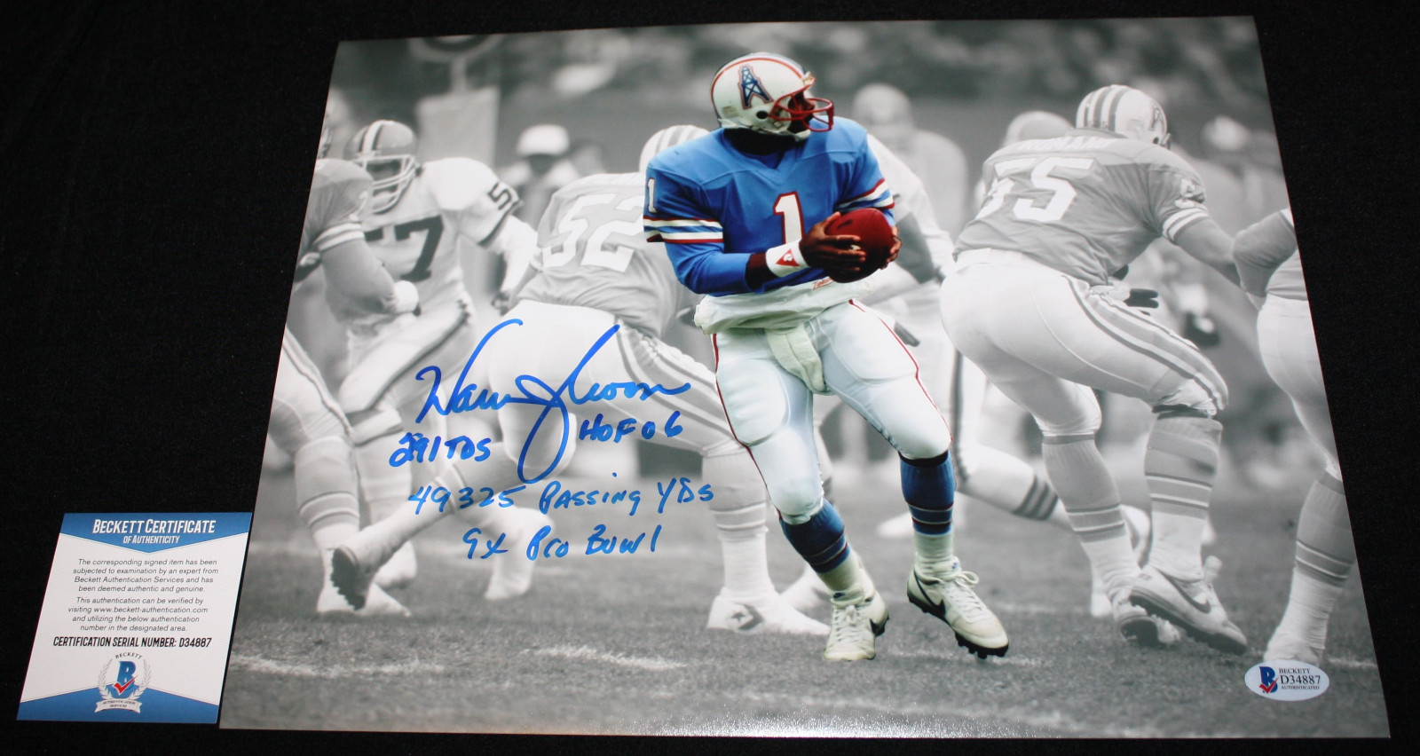 Warren Moon Autographed Memorabilia | Signed Photo, Jersey ...