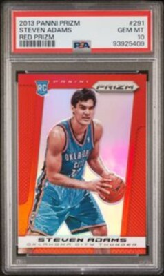 2013 Panini Prizm Red Steven Adams #291 RC Rookie PSA 10! Rare... Pop 6 ...
