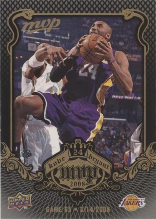 2008-09 Upper Deck MVP - Kobe Bryant Mvp Kobe Bryant #KB-65 Black ...