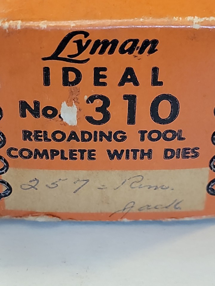 Lyman Ideal No. 310 Reloading Tool set in .257 Rem/Robert's complete ...