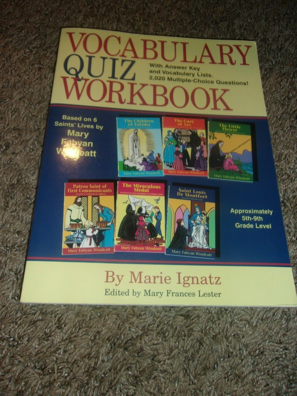 VOCABULARY QUIZ WORKBOOK 5-9th Grade Marie Ignatz TAN | eBay
