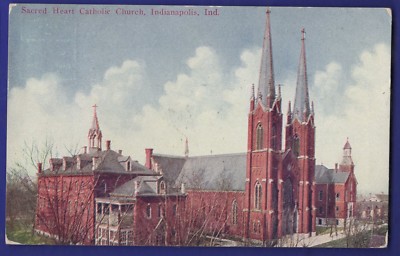 Sacred Heart Catholic Church Indianapolis Indiana 1910 Free Shipping ...