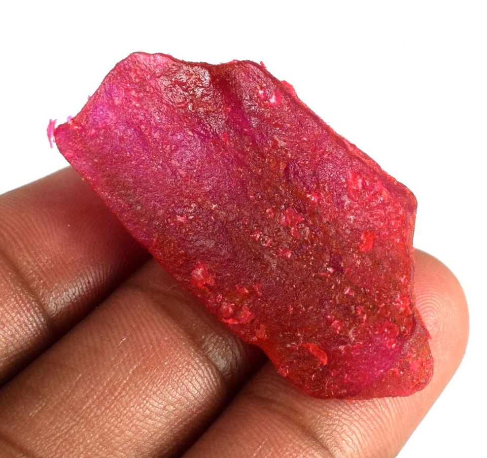 Natural Madagascar Red Ruby 65.40 Ct Gemstone Mineral Rough Certified ...