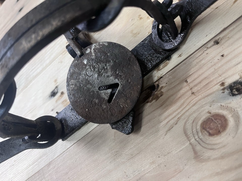 Vintage S. Newhouse Oneida Community No. 3 Double Long Spring Trap ...