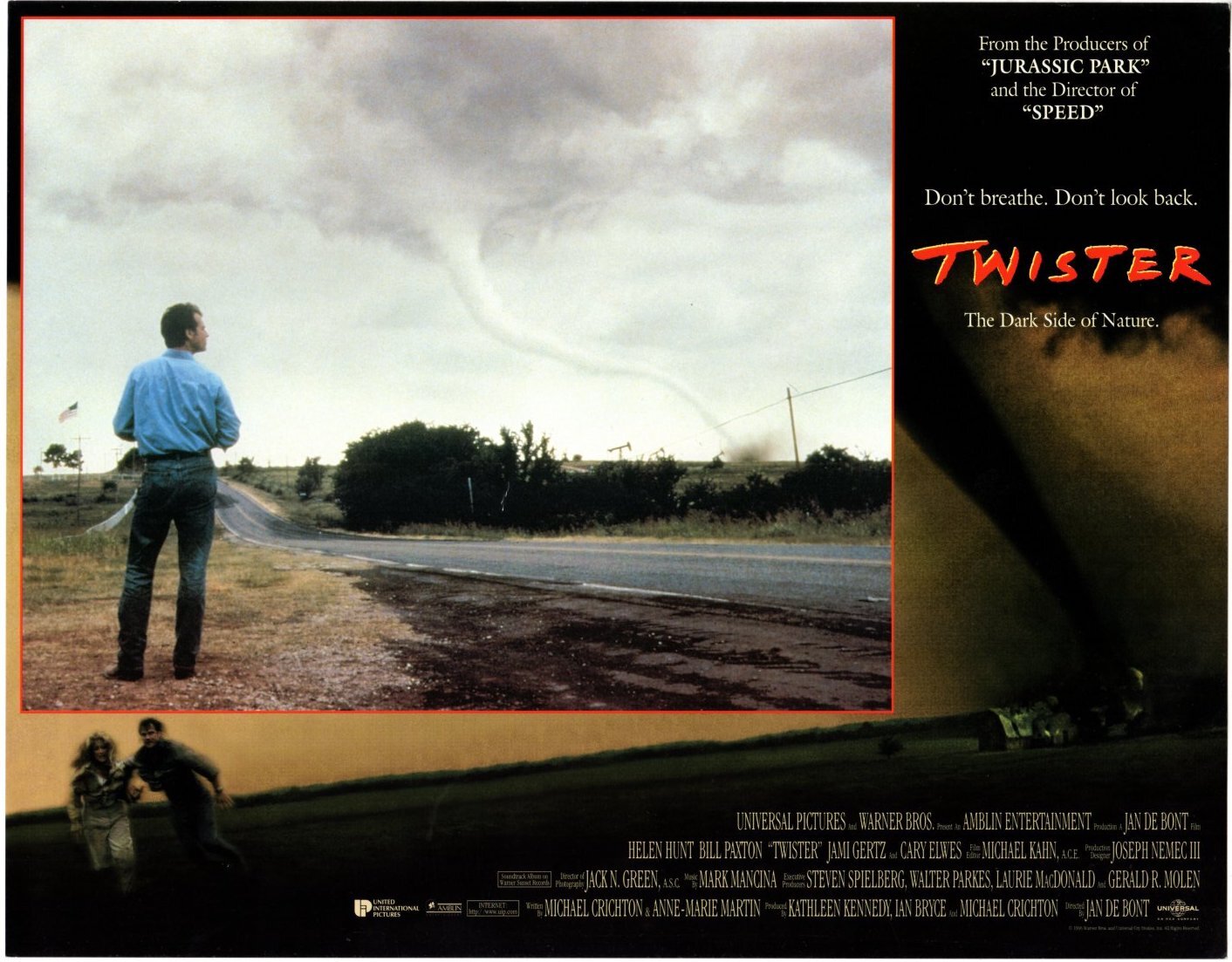 TWISTER (1996) Tornado Hunter Helen Hunt & TV Weatherman Hubby Bill ...