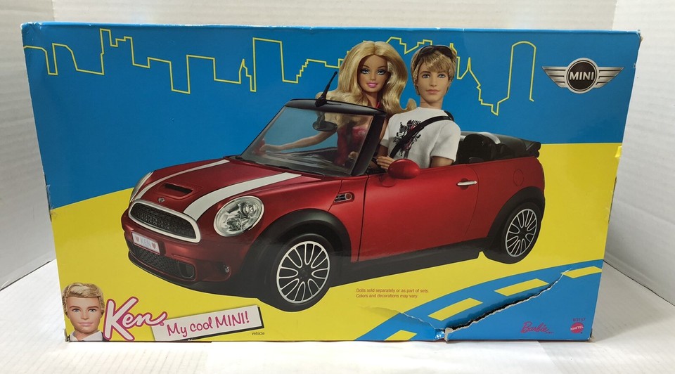 2011 Mattel Barbie Ken's "My Cool Mini" RED Convertible Mini Cooper ...