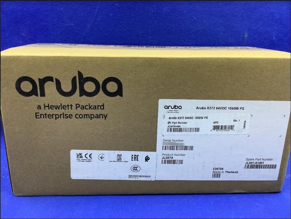 F/S JL087A HPE ARUBA X372 54VDC 1050W 110-240VAC POWER SUPPLY JL087 ...