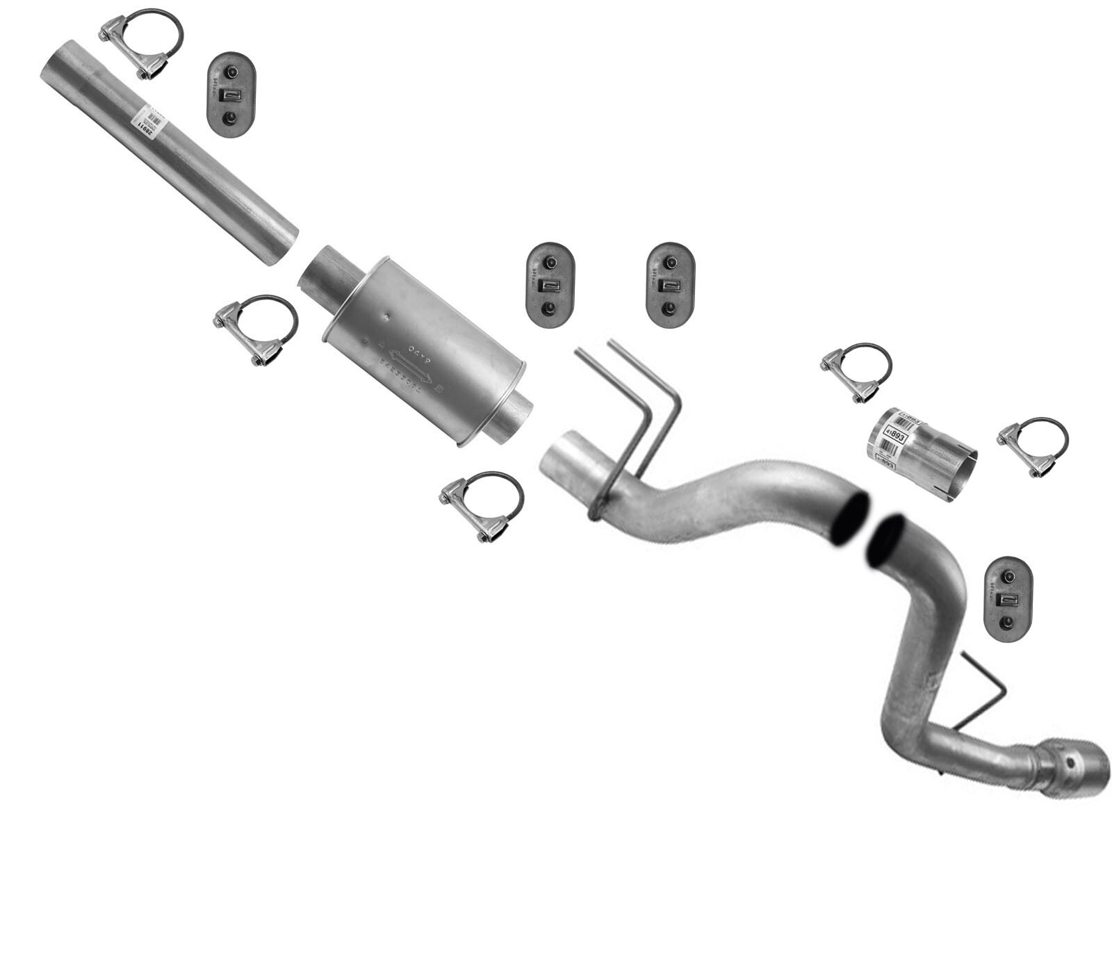 Exhaust Pipe Muffler Tail Pipe Fits 08-10 Ford F250 Super 6.4L 156.2 ...