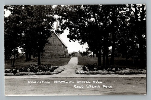 Cold Spring Minnesota MN Assumption Chapel Hill Real Photo RPPC ...