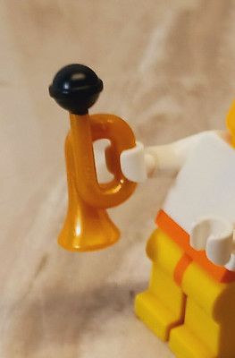 New LEGO Trumpet Bugle Horn Holiday Soldier BRASS Gold Music Mouthpiece ...