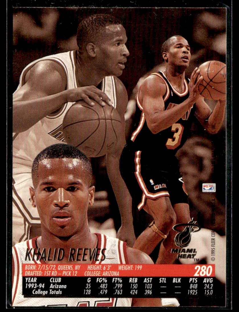 1995-96 Fleer Khalid Reeves Miami Heat #280 | eBay